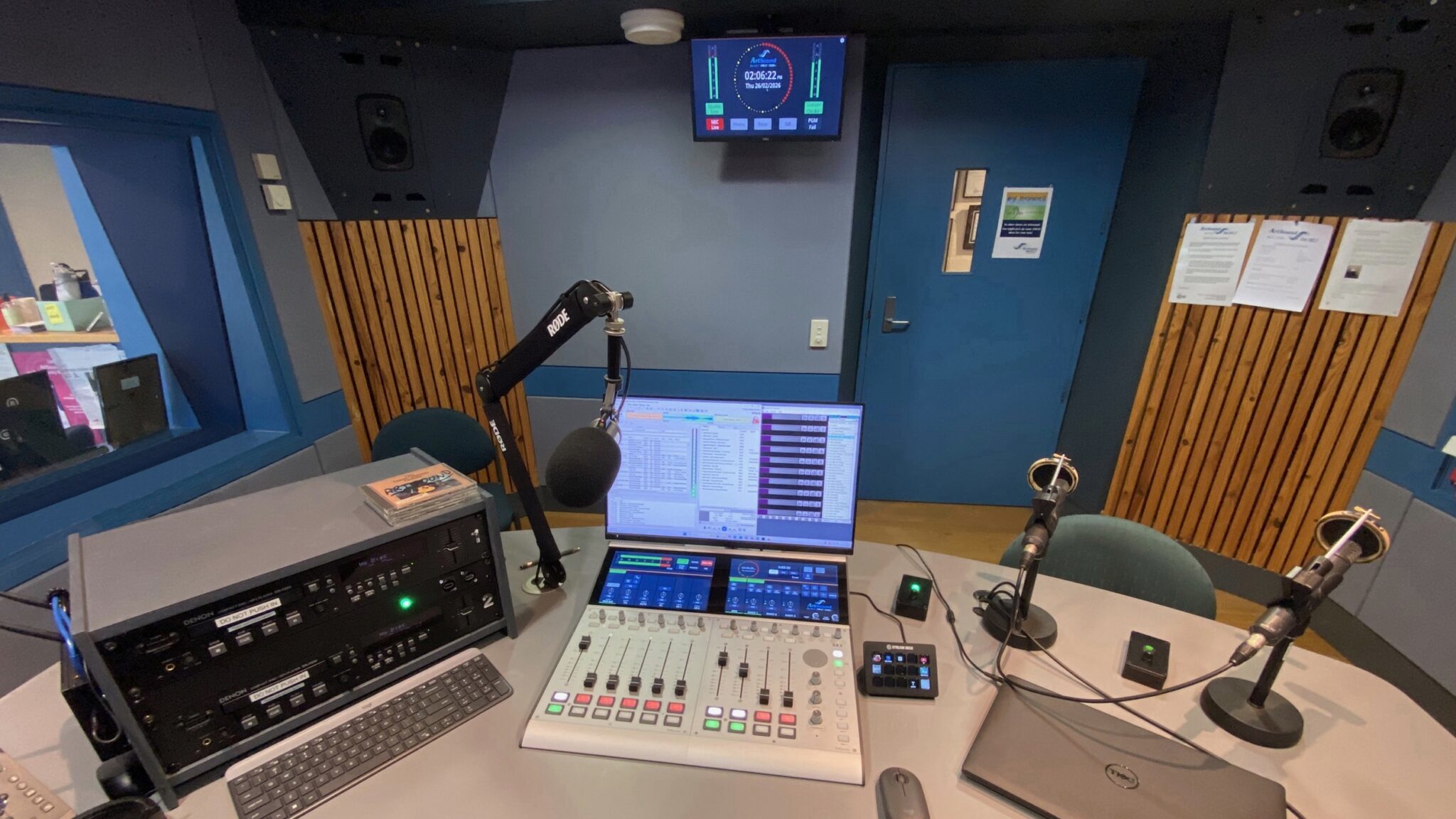 First of two new 10-fader DHD SX2 studio consoles at ArtSound FM ...